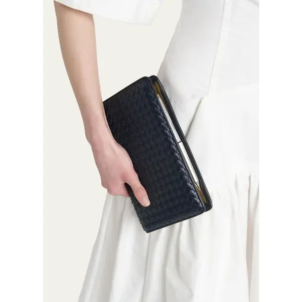 Bottega Veneta Agenda Leather Clutch Bag