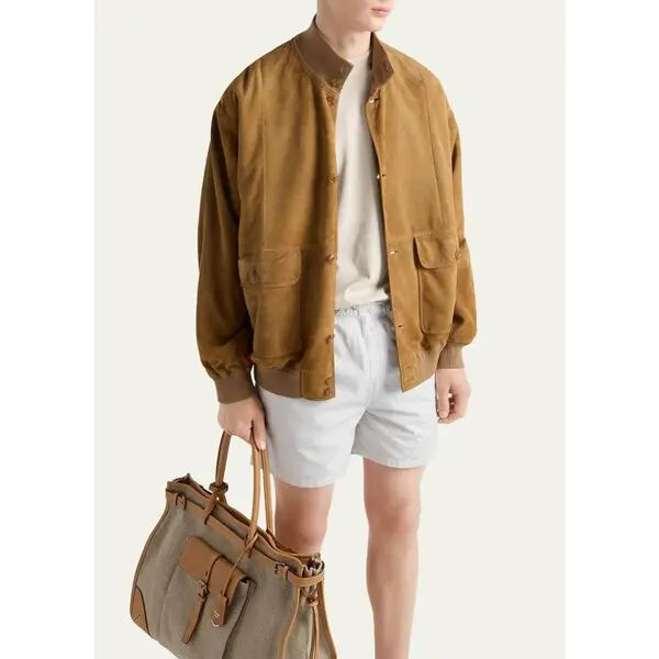 Prada Cotton Twill Stretch Swim Trunks