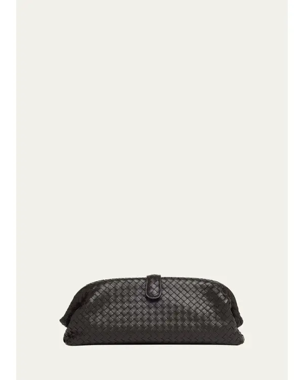 Bottega Veneta Lauren 1979 Leather Clutch Bag - Espresso