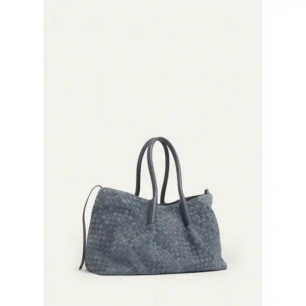 Bottega Veneta Pinacoteca Reversible Suede Shoulder Bag - Cloudy Indigo