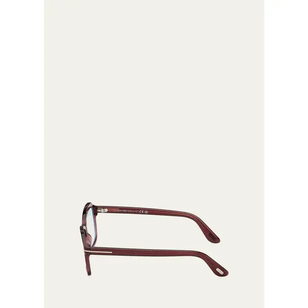 TOM FORD 54mm Blue Block Rectangular Eyeglasses