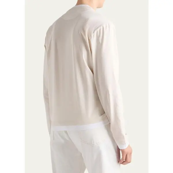 Prada Jersey Long-sleeve Crewneck T-shirt