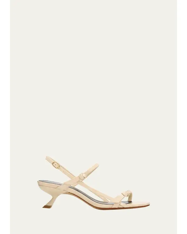 ALEXANDRE BIRMAN 50mm Slim Clarita Croc-embossed Leather Sandals