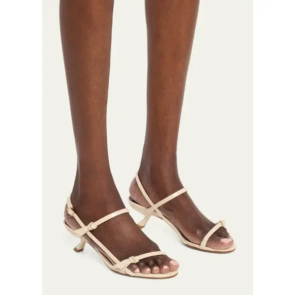 ALEXANDRE BIRMAN 50mm Slim Clarita Croc-embossed Leather Sandals