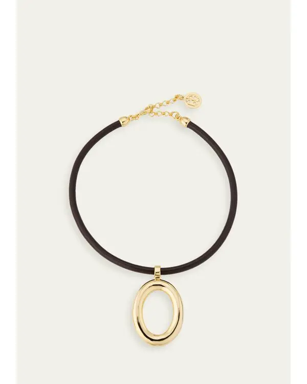 BEN-AMUN 24k Gold Electroplated Pendant Cord Necklace