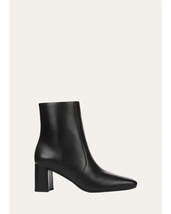 Vince Tegan Leather Ankle Boots - Black