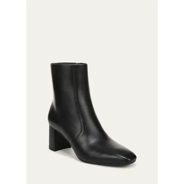 Vince Tegan Leather Ankle Boots - Black