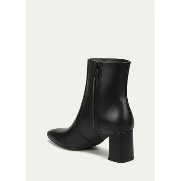 Vince Tegan Leather Ankle Boots - Black