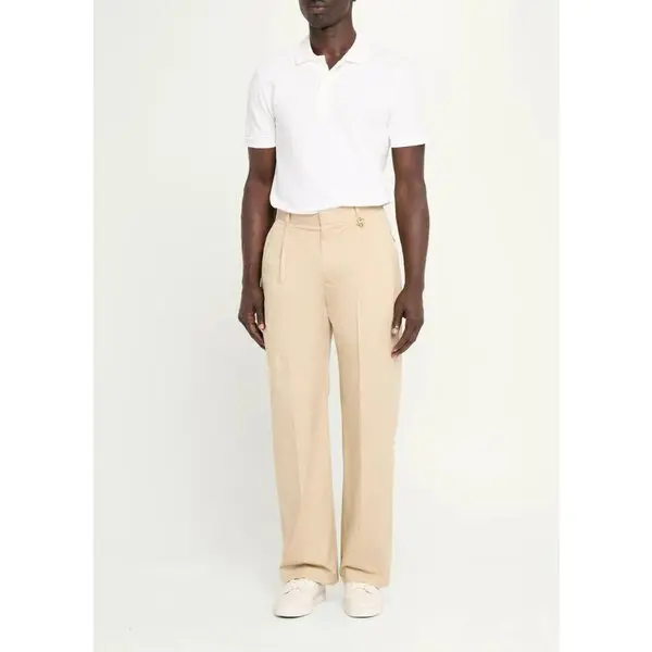 Casablanca Poplin Pleated Straight-leg Trousers