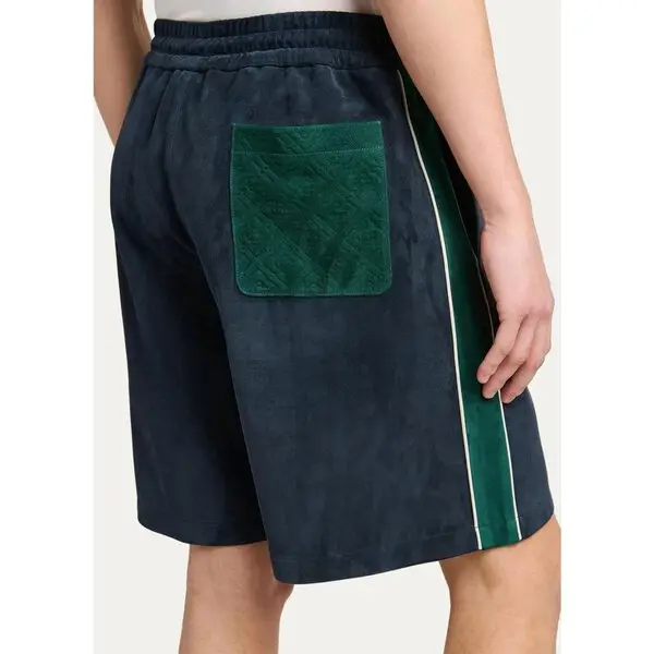 Casablanca Striped Suede Track Shorts
