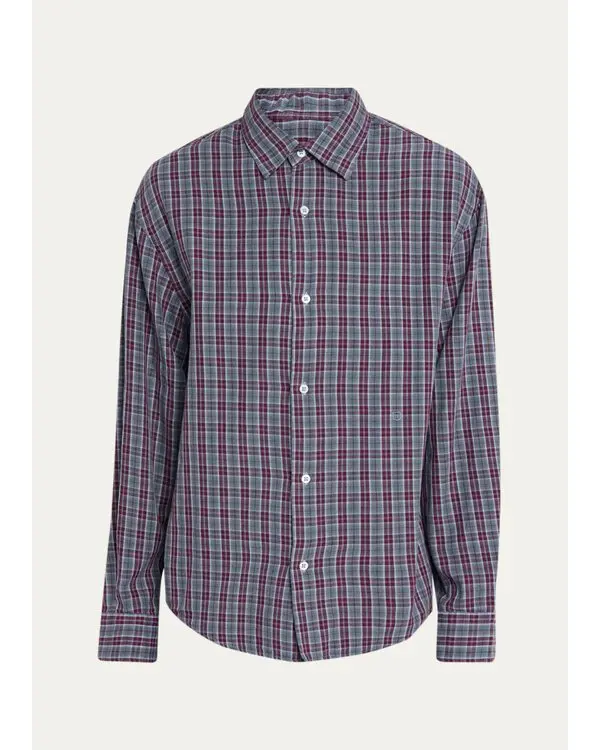 Massimo Alba Plaid Cotton Button-front Shirt