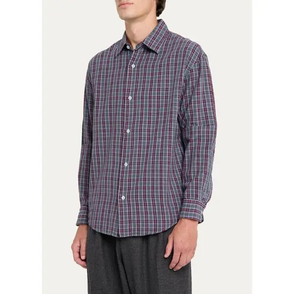 Massimo Alba Plaid Cotton Button-front Shirt