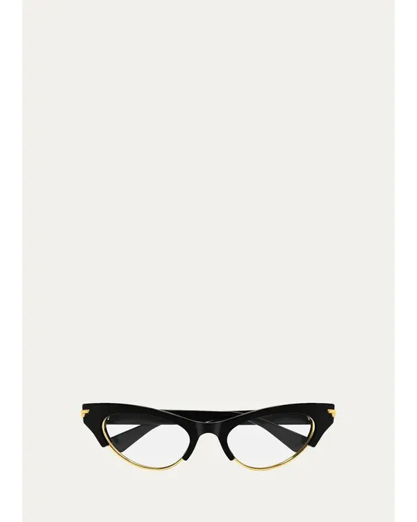 Bottega Veneta Bold Ribbon 52mm Cat-eye Sunglasses - Black