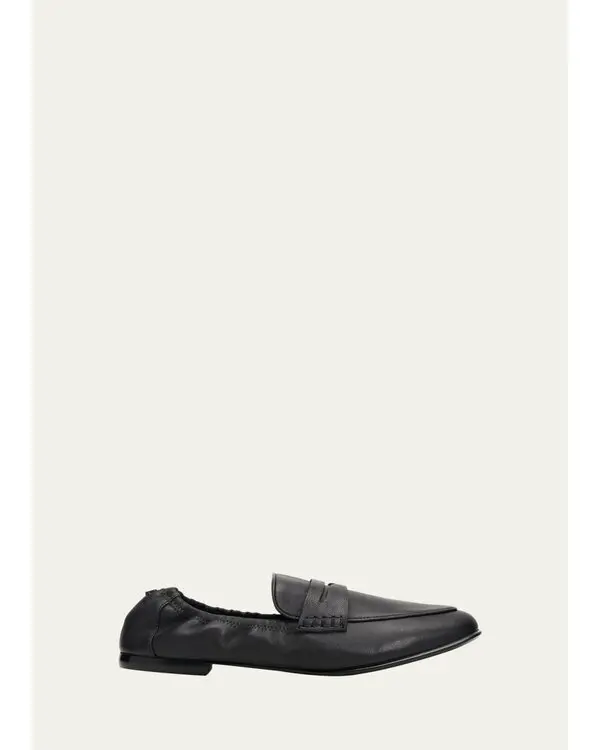 Simkhai Danna Leather Scrunched Loafers