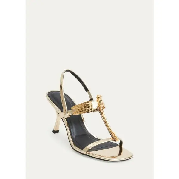 Simkhai 75mm Lula Dragonfly Metallic Leather Sandals