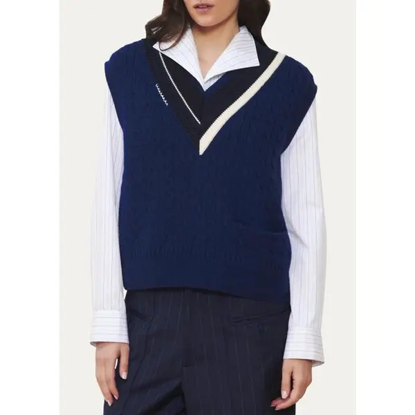 WE-AR4 The Retro Cable-knit Wool Vest