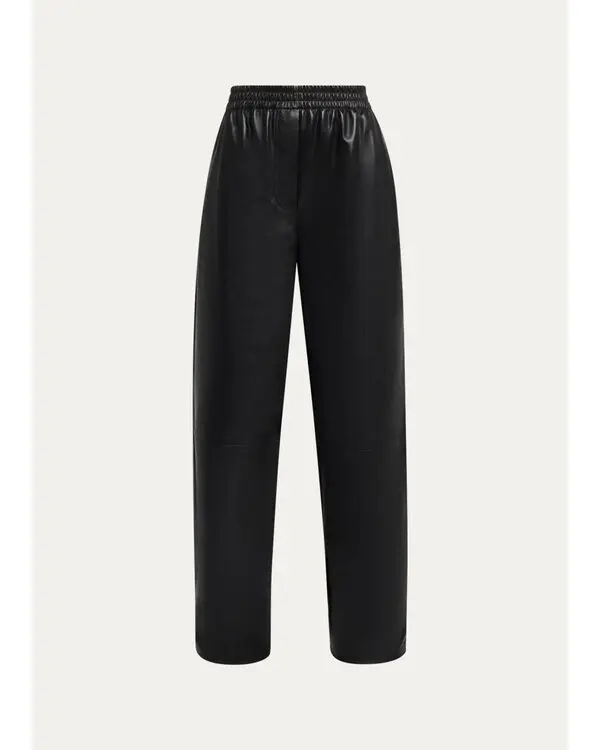 Simkhai Corrine Leather Pull-on Pants