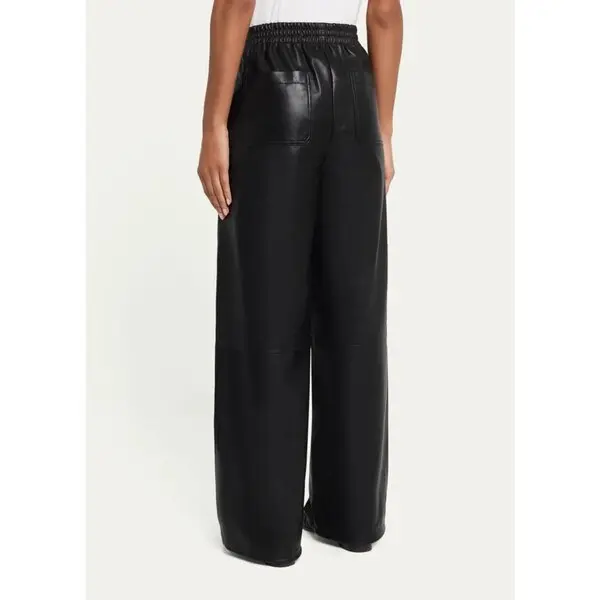Simkhai Corrine Leather Pull-on Pants