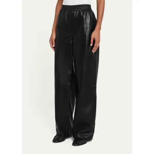 Simkhai Corrine Leather Pull-on Pants