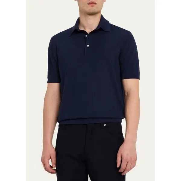 Zegna Wool Short-sleeve Polo Shirt