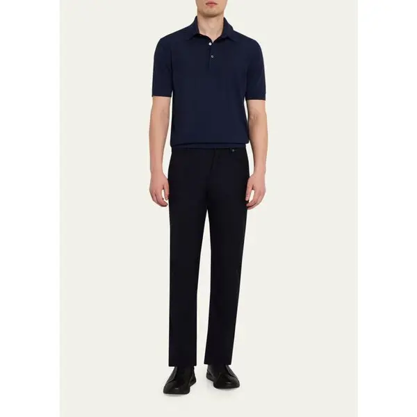 Zegna Wool Short-sleeve Polo Shirt
