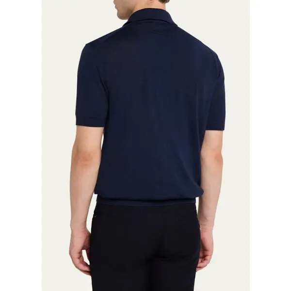 Zegna Wool Short-sleeve Polo Shirt