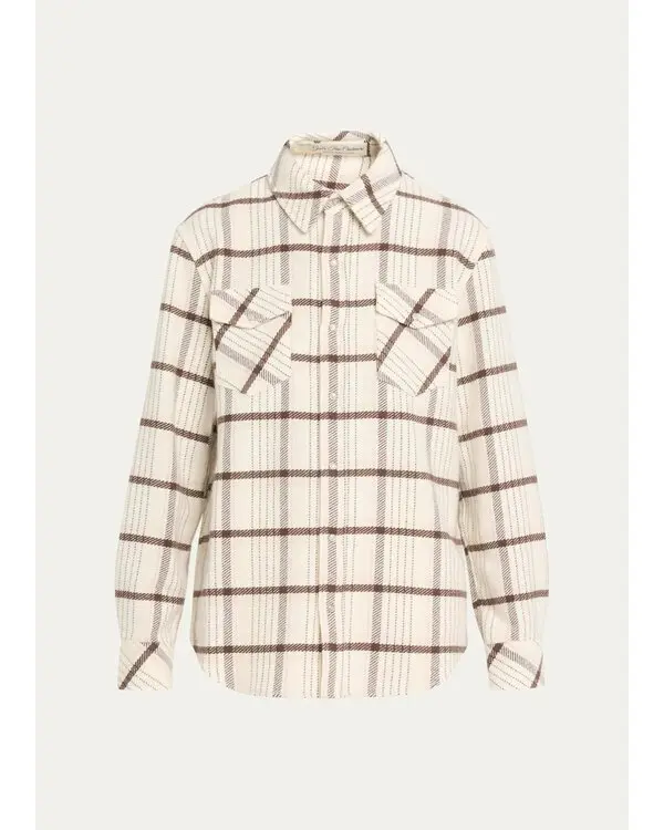 GOD'S TRUE CASHMERE Expedition Plaid Cashmere Shirt