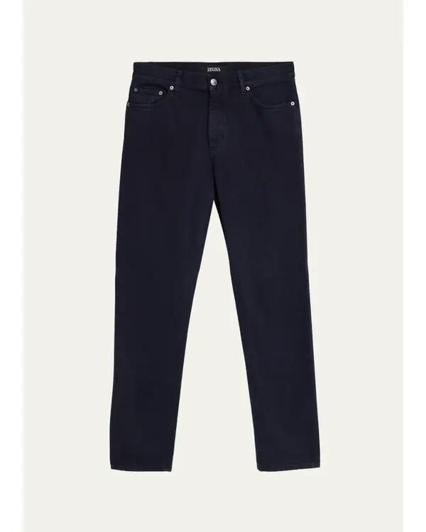 Zegna Cotton Slim Fit Five-pocket Pants