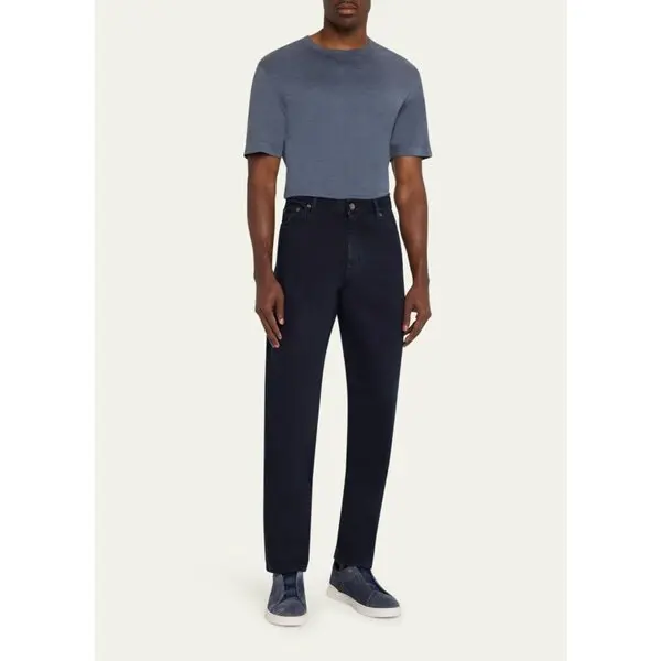 Zegna Cotton Slim Fit Five-pocket Pants
