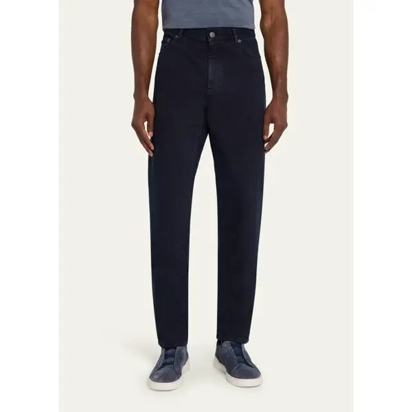 Zegna Cotton Slim Fit Five-pocket Pants