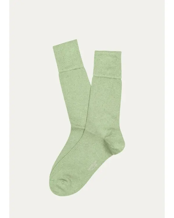 Marcoliani Solid Crew Socks - Brown