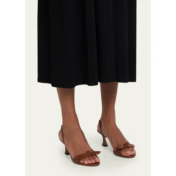 ALEXANDRE BIRMAN 60mm Clarita Leather Slingback Sandals