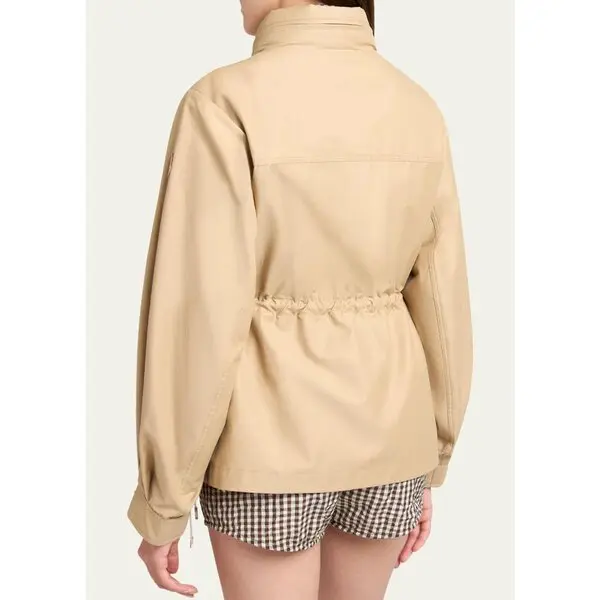 Moncler Bougain Twill Hooded Jacket - Khaki
