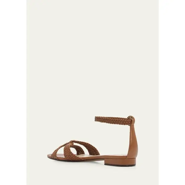 ALEXANDRE BIRMAN Sabrina Braided Leather Flat Sandals