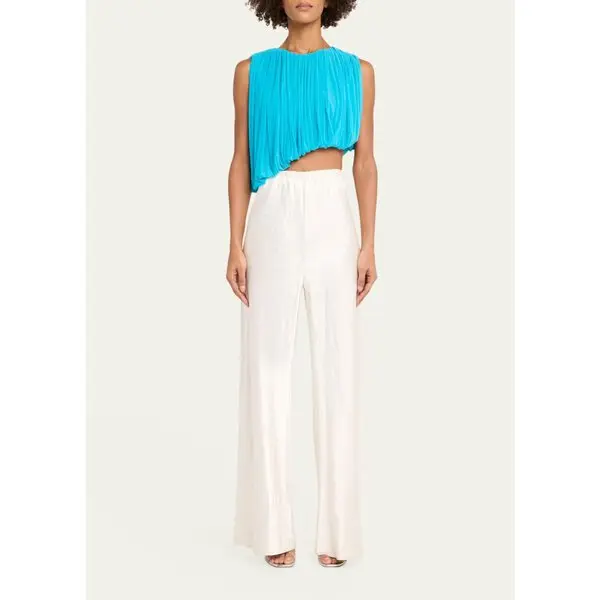 Ronny Kobo Chelly Sleeveless Asymmetric Draped Jersey Top