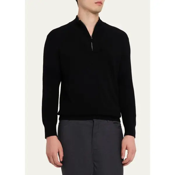 Zegna Cashmere Knit Quarter-zip Sweater