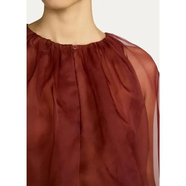 FRAME The Sheer Balloon Blouse