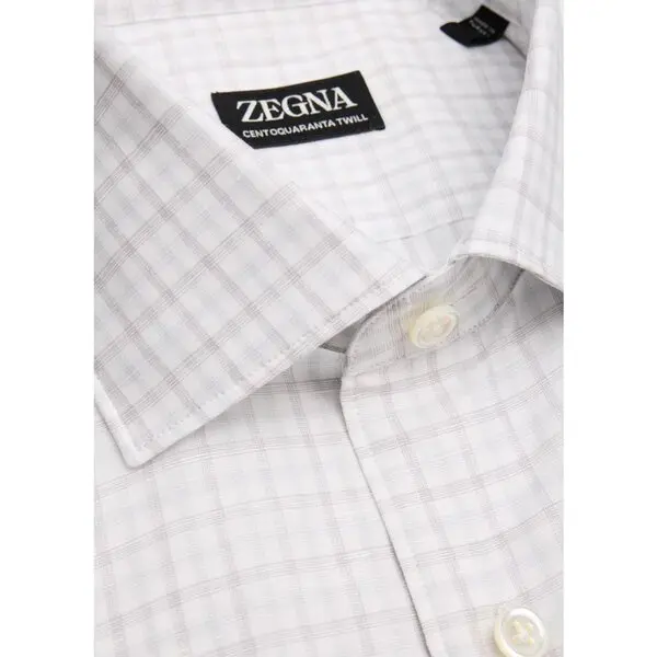 Zegna Plaid Cotton-linen Shirt