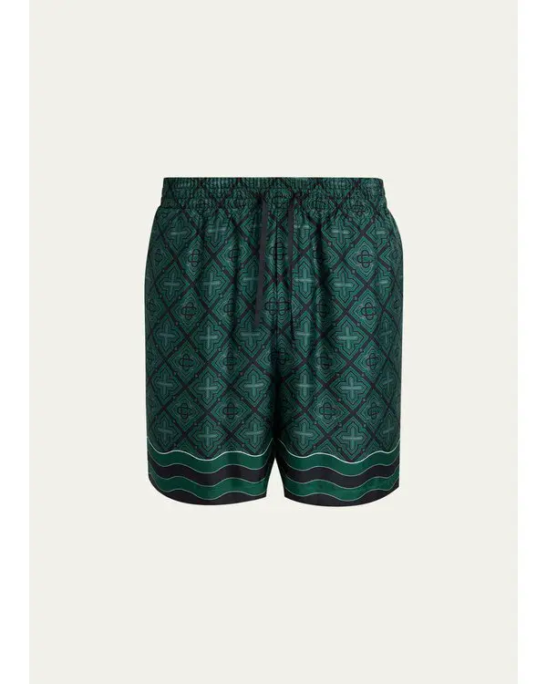 Casablanca Monogram Silk Shorts