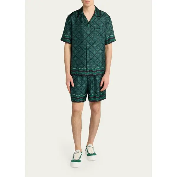 Casablanca Monogram Silk Shorts