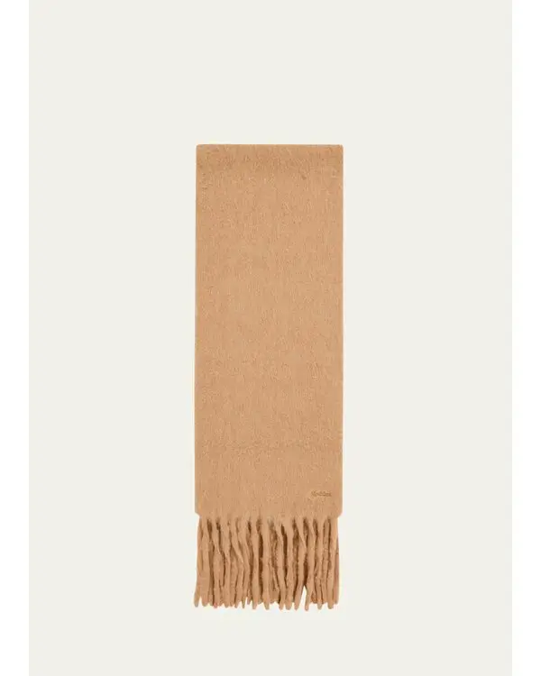 Max Mara Osso Fringed Alpaca Scarf - Camel