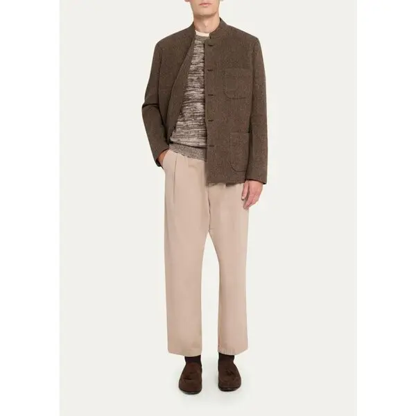 Massimo Alba Fossil Pleated Pants