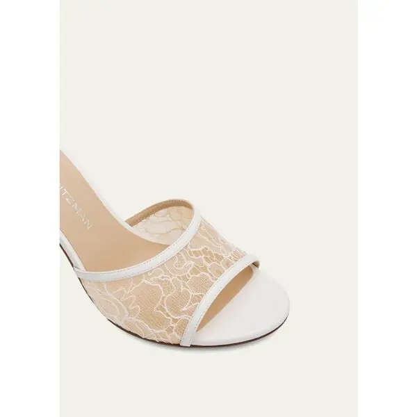 STUART WEITZMAN Bareitall 85mm Lace Slide Sandals