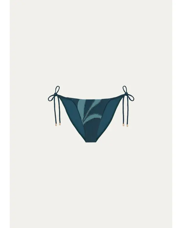 VIX PAULA HERMANNY Selma Beaded Tie-side Bikini Bottoms - Multi