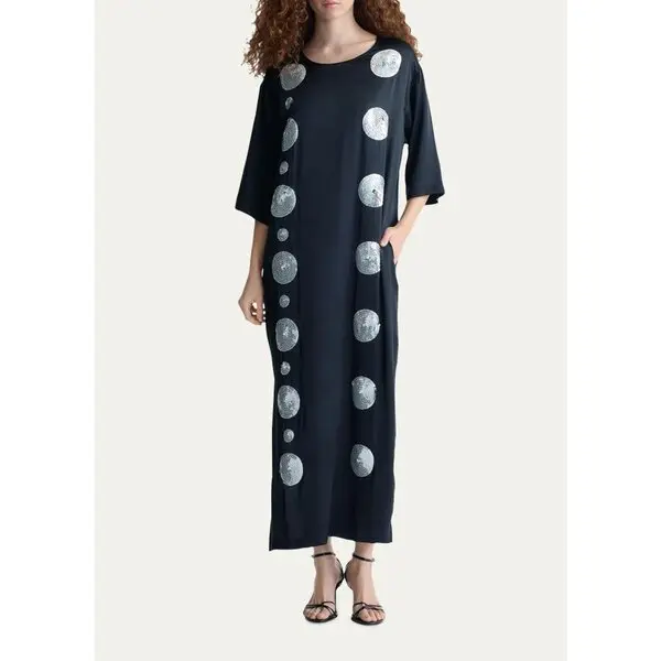 Diane Von Furstenberg Isabelle Sequin Silk Maxi Dress