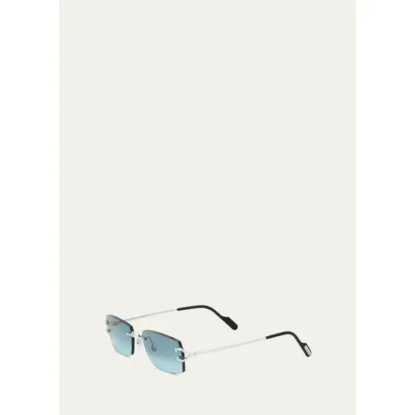 Cartier Ct0550s Metal Rectangle Sunglasses