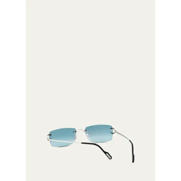 Cartier Ct0550s Metal Rectangle Sunglasses