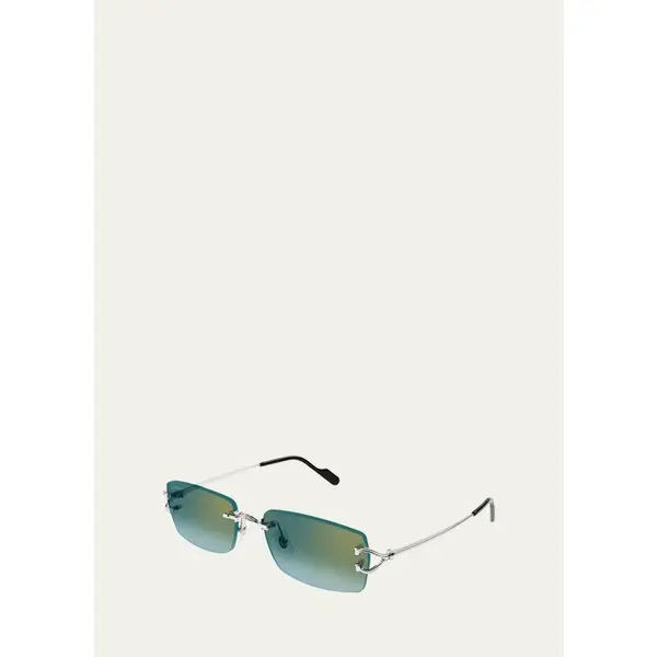 Cartier Ct0550s Metal Rectangle Sunglasses