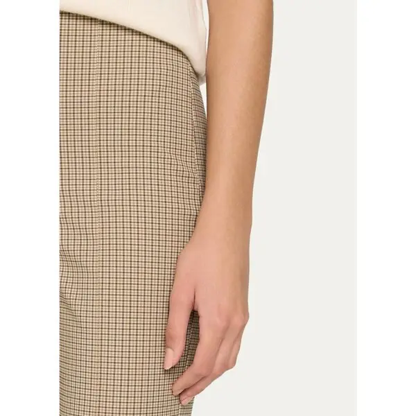 Vince Niki Plaid Mid-rise Crop Flare Pants