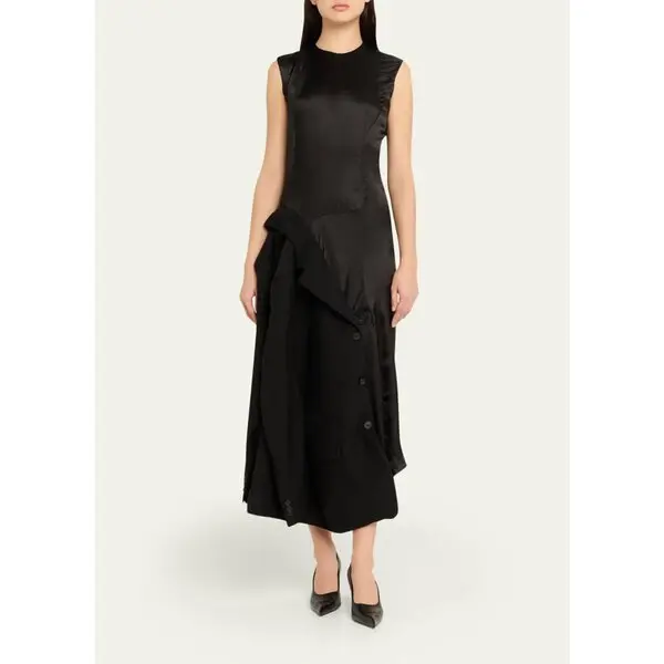 HODAKOVA Inside-out Suit Reconstructed Sleeveless Midi Dress